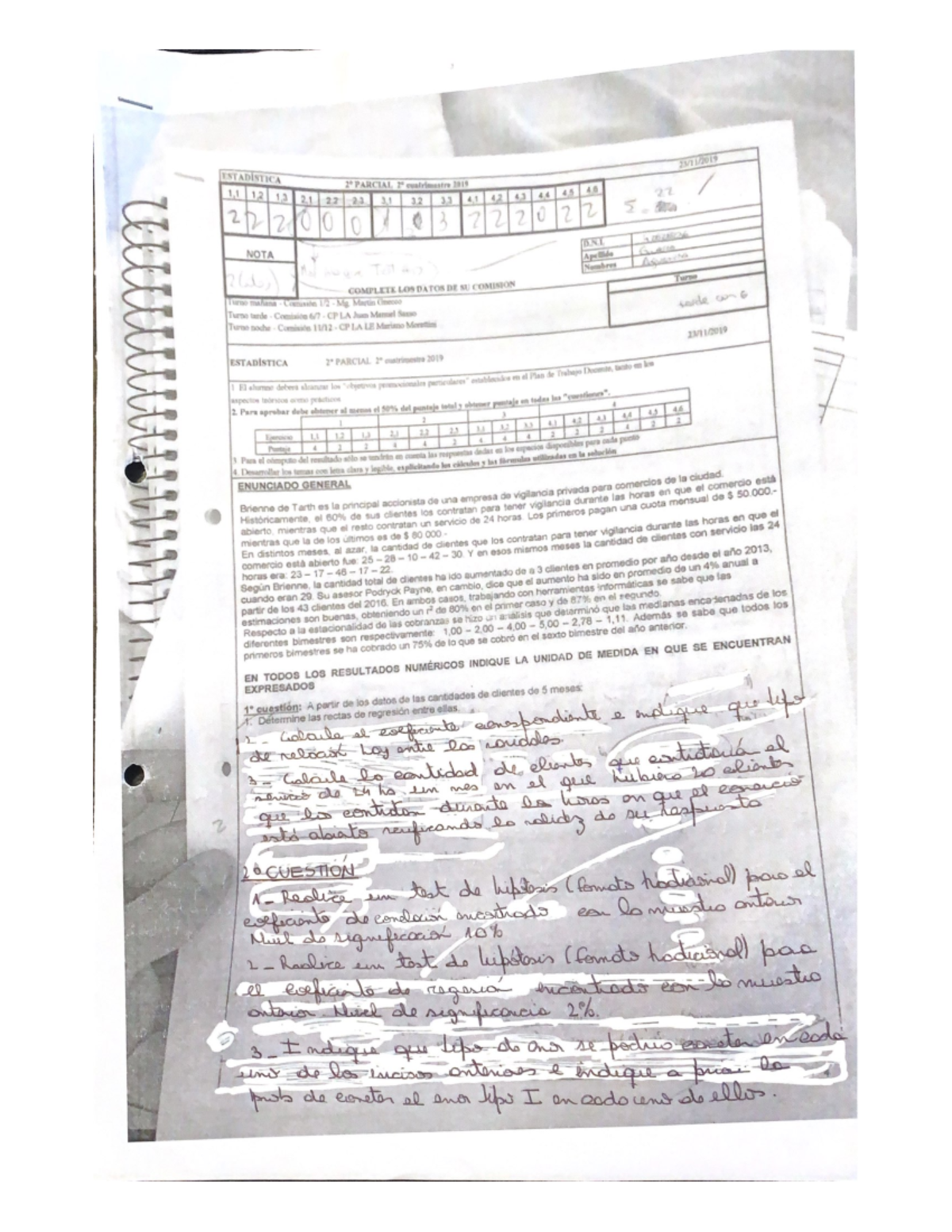 2do Parcial 2C 2019 - Estadística - Studocu