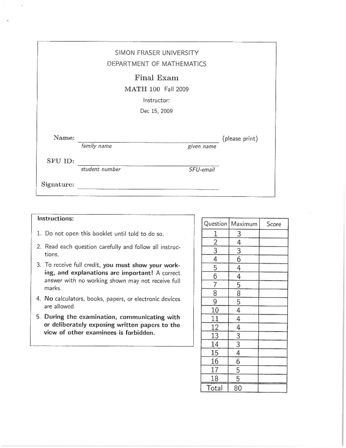 MATH 100 Final Exam Practice Guide. Great Practice. - MATH 100 - Studocu