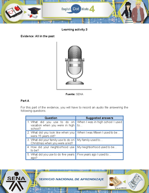 Evidence Consolidation activity - Learning activity 4 Evidence: Consolidation activity Video ...