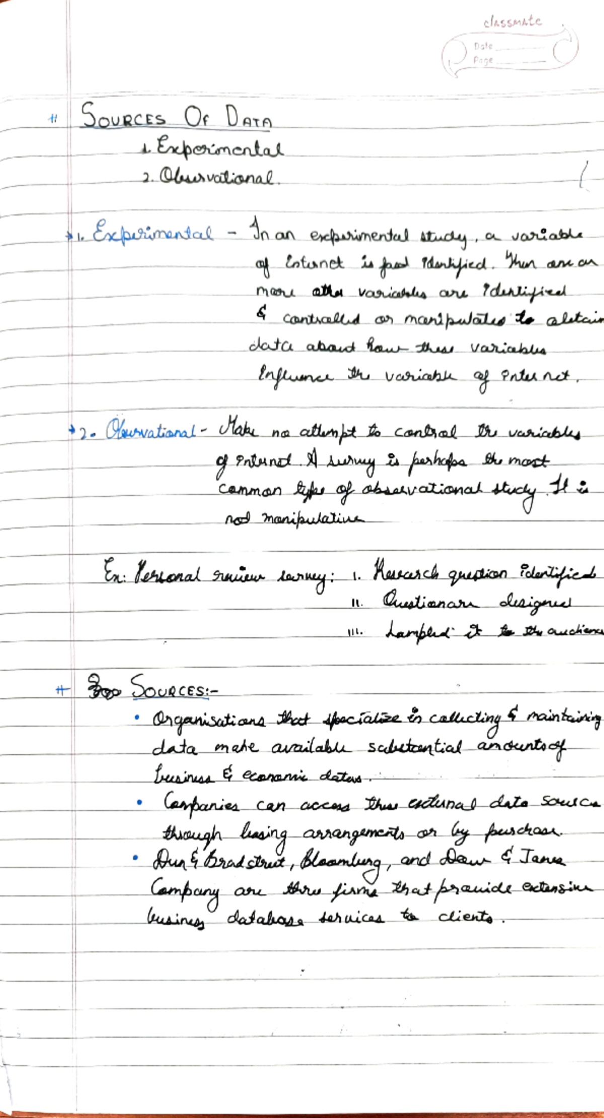 BA Notes 2 - SouRCES Or Dara 2. Exhesinendal SouacES: antania Cantarg ...