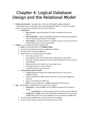 CIS 305 Chapter 3 - Chapter 3: The Enhanced E-R Model Enhanced entity-relationship (EER) - Studocu