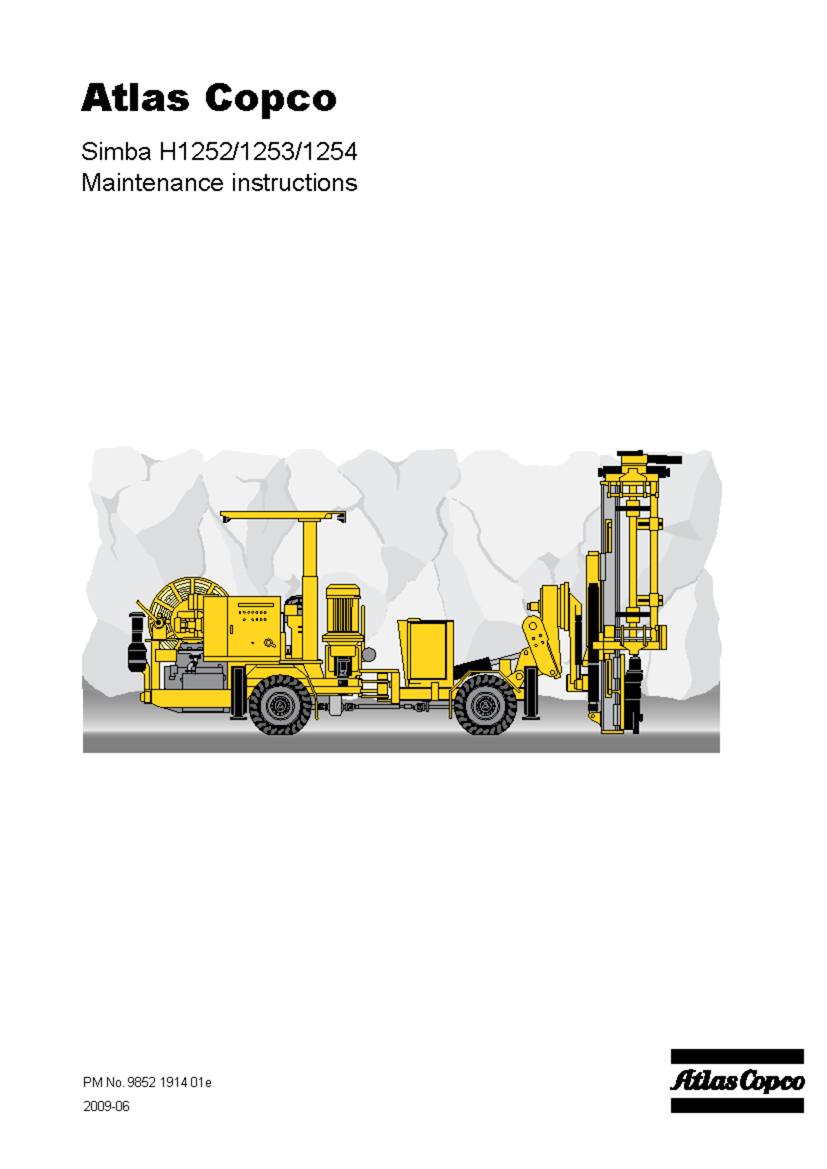 Mantenimiento - PM No. 9852 1914 01e 2009- Atlas Copco Simba H1252/1253 ...