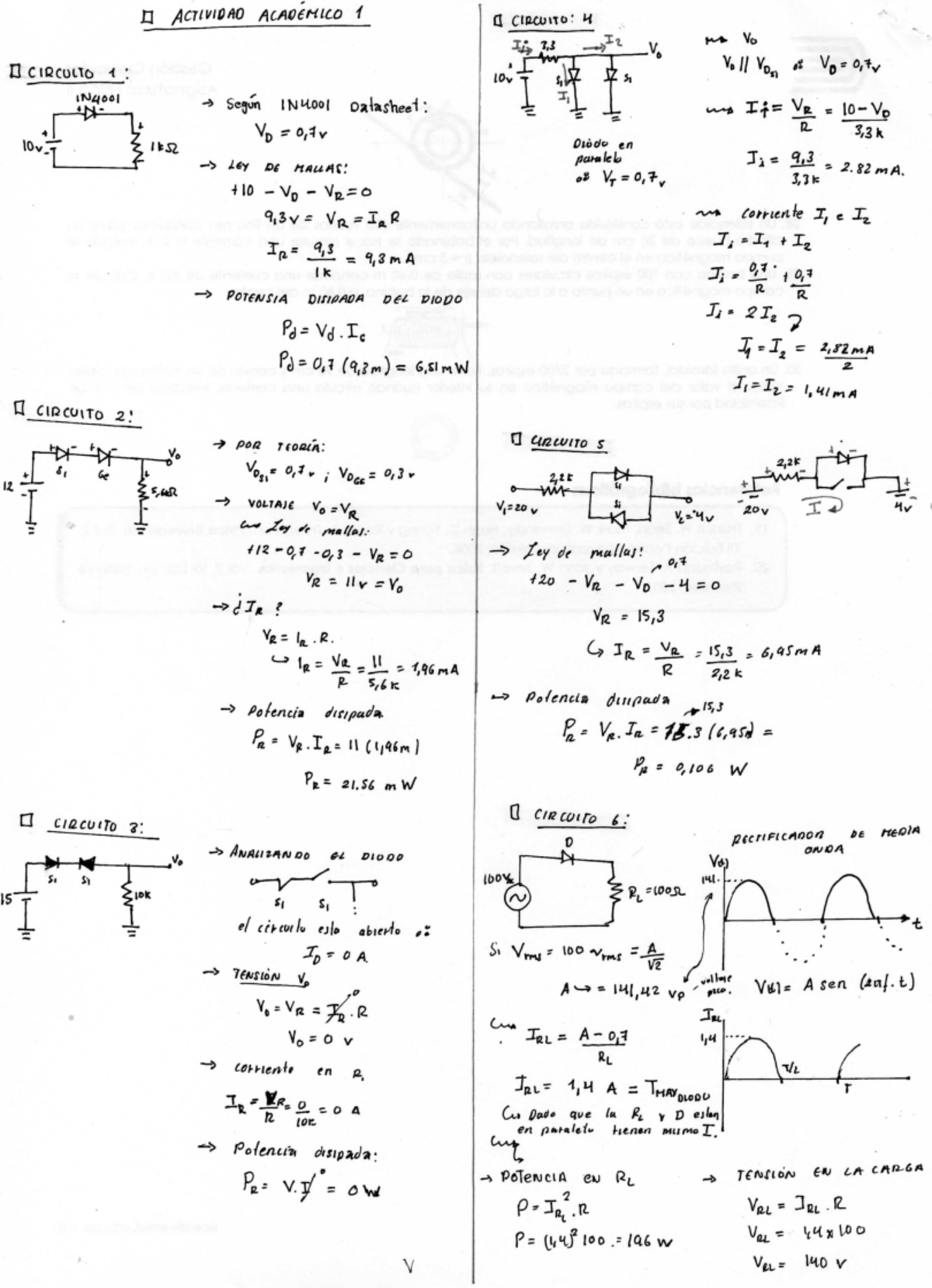 Ejercicios resueltos - ACTIVIDAD ACADEMICO CIRCUITO: 4 Iii 3,3 I2 us Vo ...