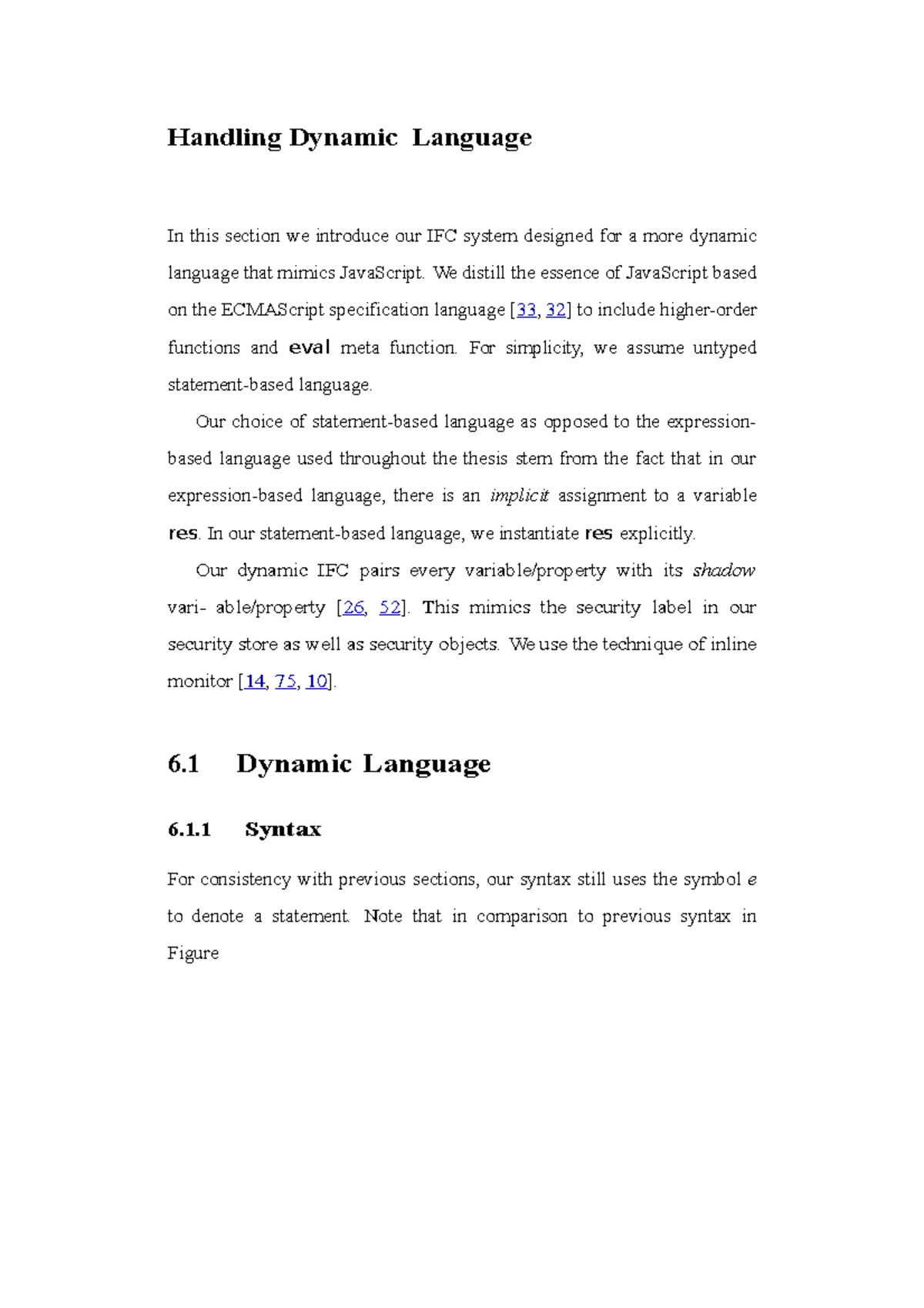 Handling Dynamic Language - We distill the essence of JavaScript based ...
