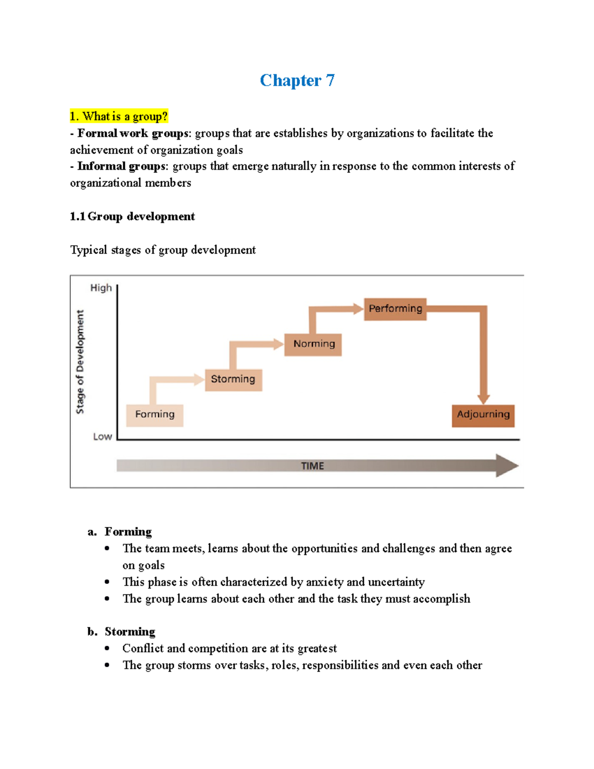 Chapter 8 Lecture note MHR 405 - Chapter 7 What is a group? Formal work ...