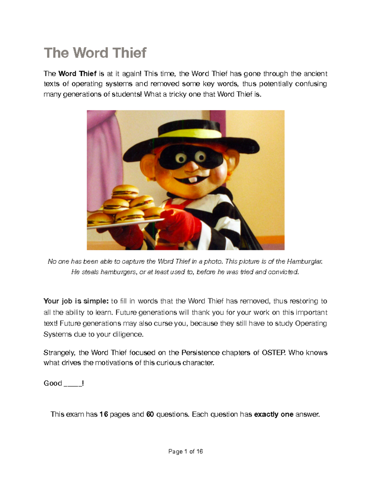 21-fall-final - practice exam - The Word Thief The Word Thief is at it ...