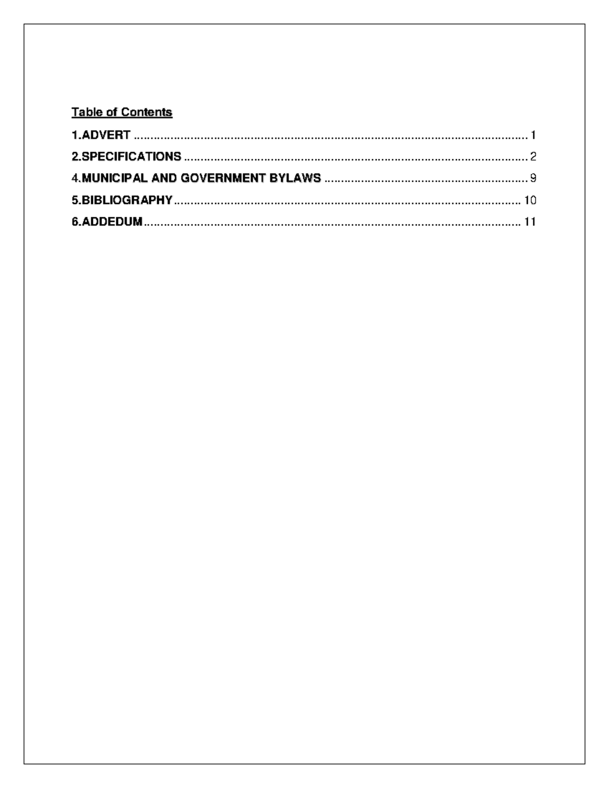 Final tender doc - design Project - Table of Contents 1 2 4 AND ...