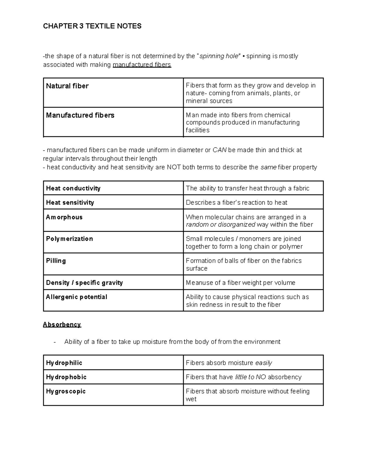Chapter 3 Textile Exam -the shape of a natural fiber is not determined ...