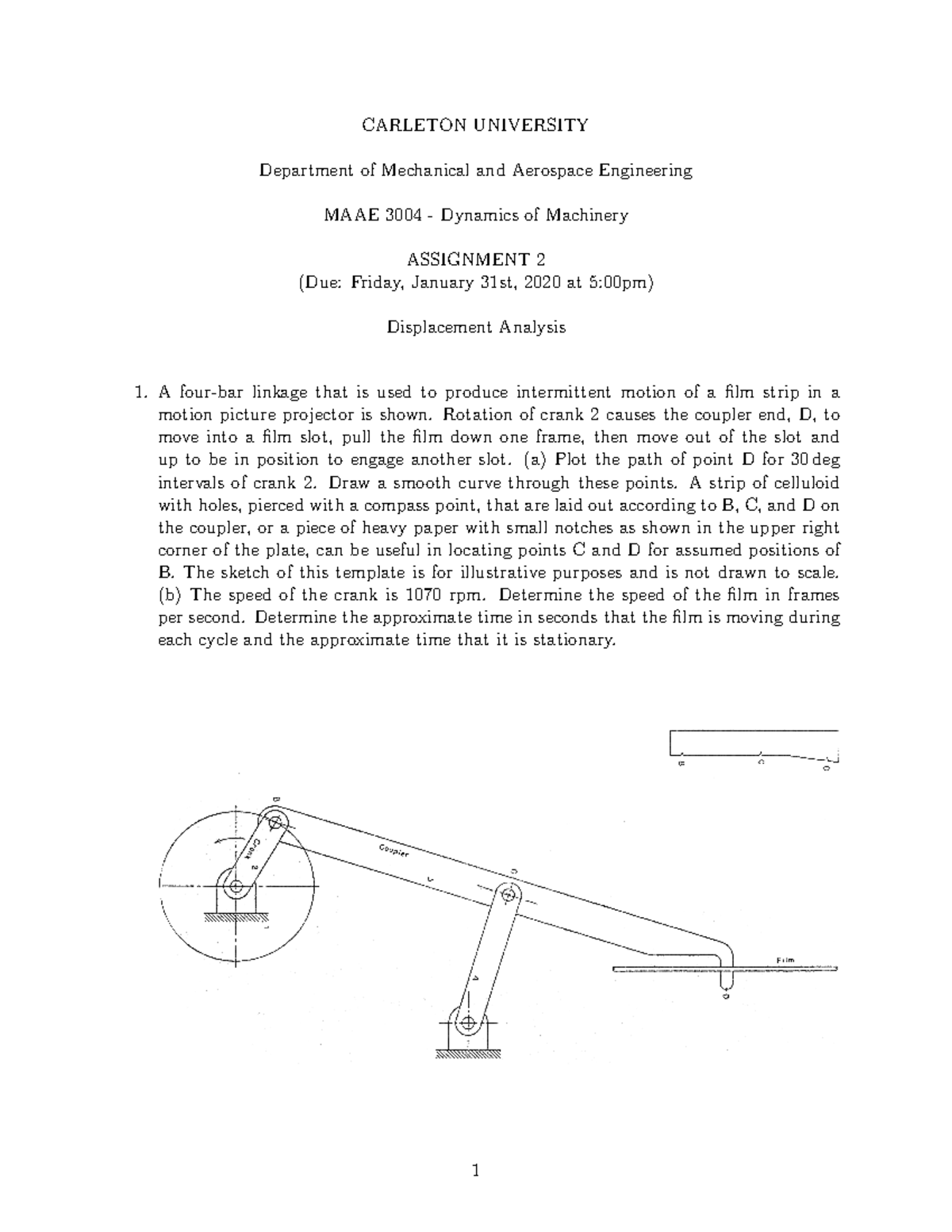 Assignment 2 - CARLETON UNIVERSITY Department of Mechanical and ...