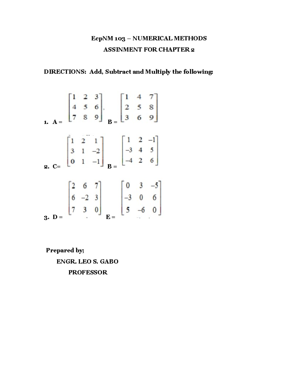 Ecp NM-103-Assignment - Experimental Psychology - EcpNM 103 – NUMERICAL ...