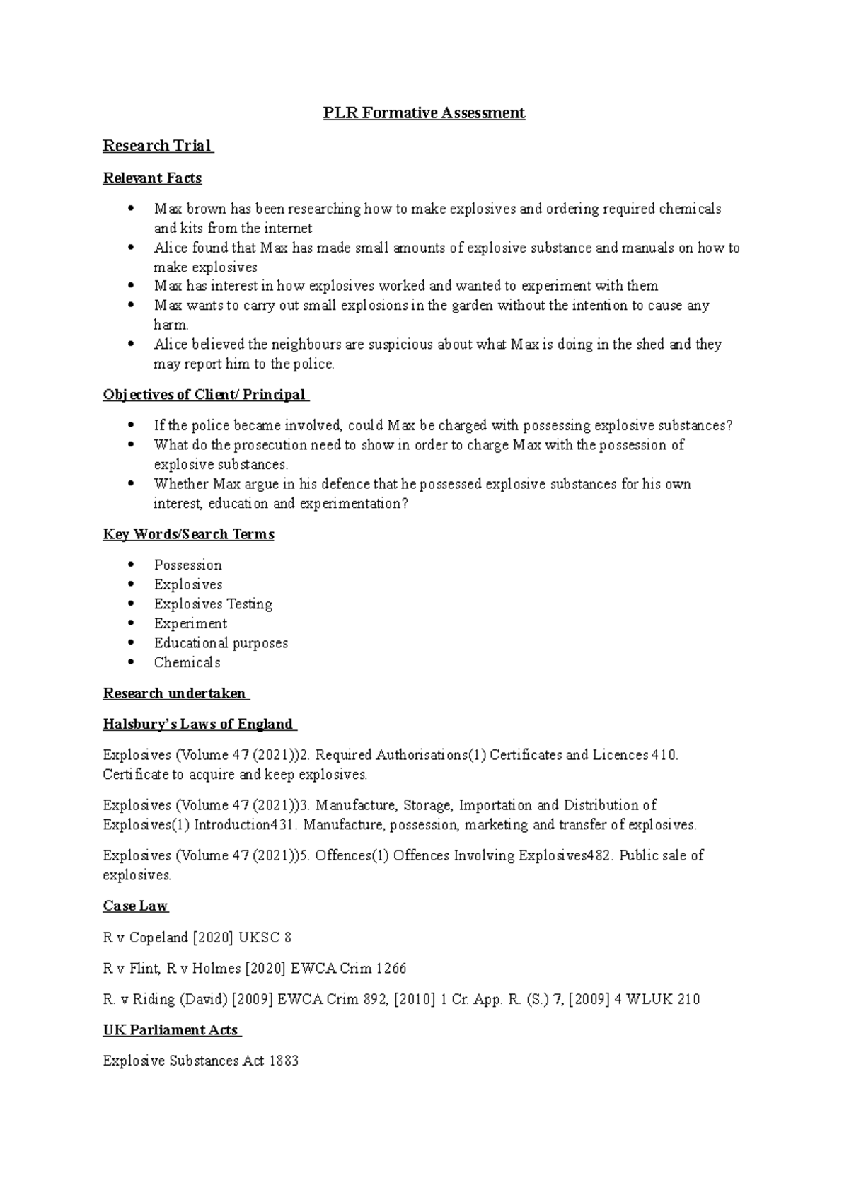 PLR Example research - PLR Formative Assessment Research Trial Relevant ...