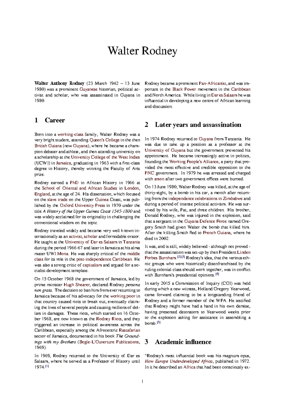 Walter-Rodney - Descriptive Writing - Walter Rodney Walter Anthony ...