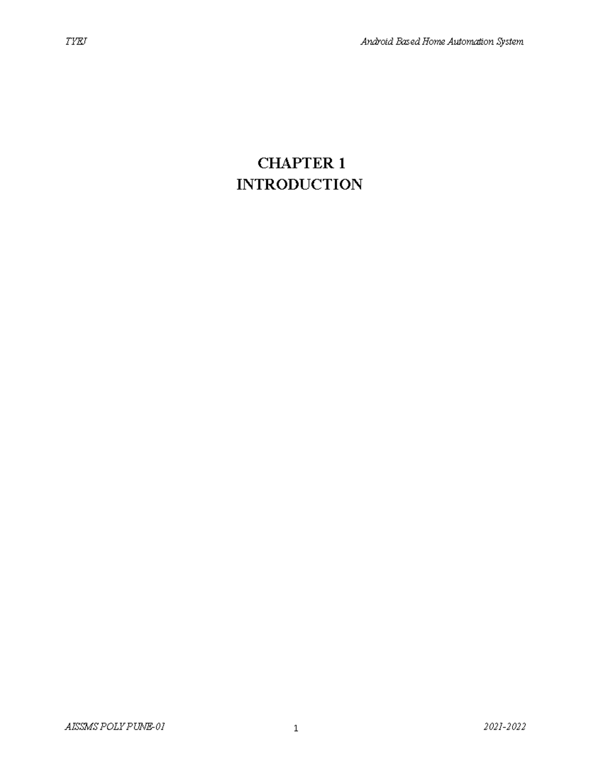 Black Book Final Report - CHAPTER 1 INTRODUCTION INTRODUCTION ...