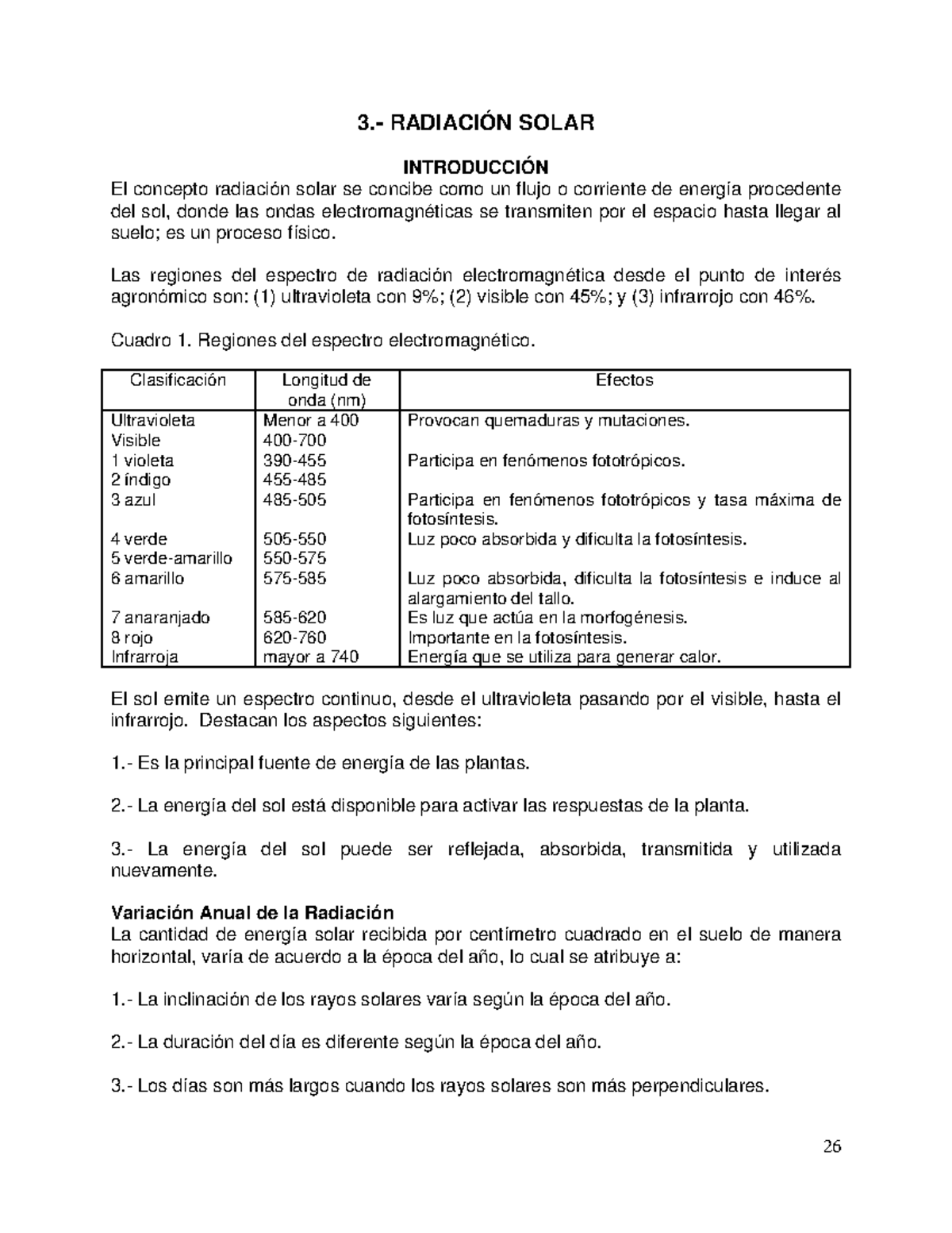 Practicas radiación - Hdhdhdjd - 3.- RADIACIÓN SOLAR INTRODUCCIÓN El ...