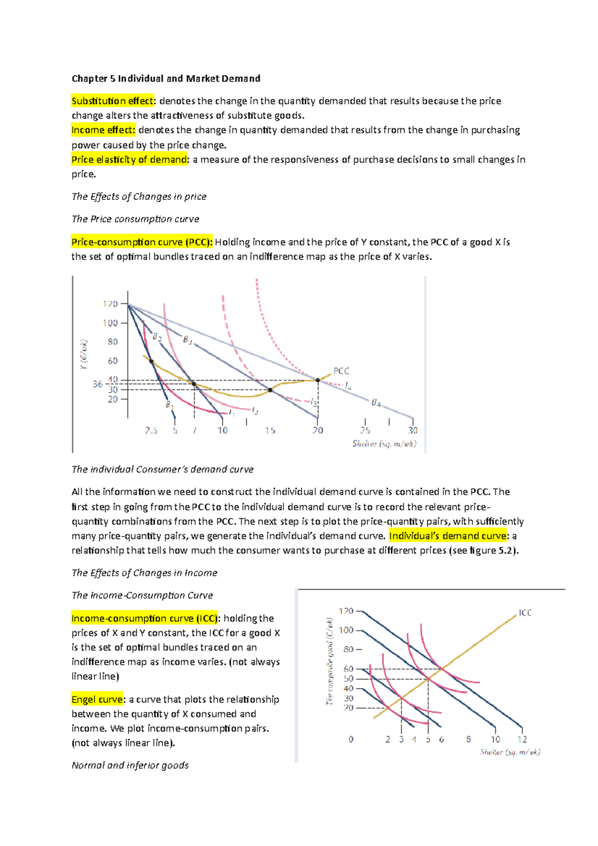 Chapter 5 and 6 Microeconomics - Chapter 5 Individual and Market Demand ...