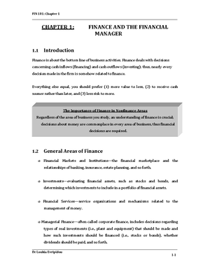 Chapter 7 FIN 101 - Introduction to risk and return - CHAPTER 7: INTRODUCTION TO RISK, RETURN ...