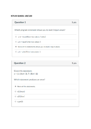 SUSS TMA - ICT 133 Tutor-Marked Assignment Structured Programming - Studocu