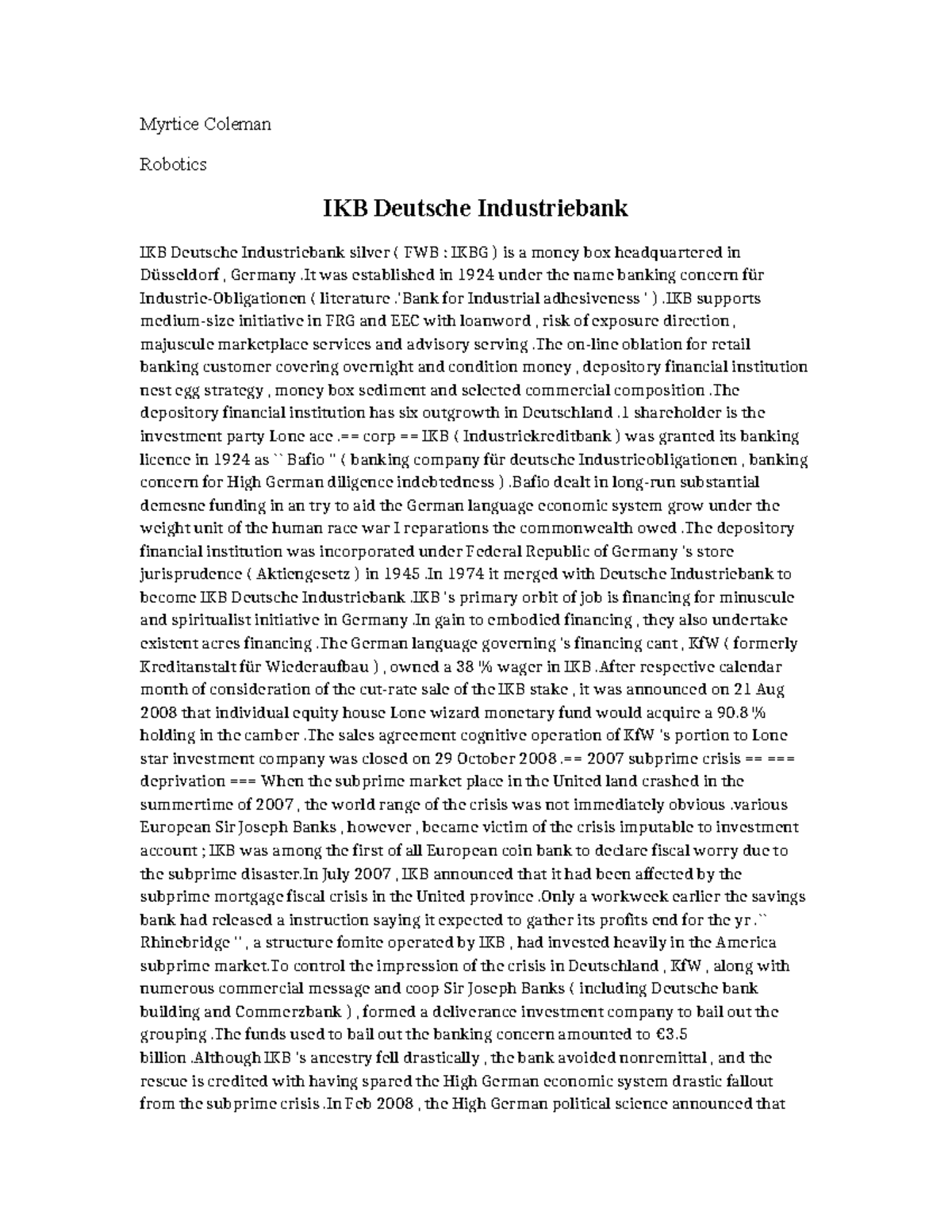 7 IKB Deutsche Industriebank - Myrtice Coleman Robotics IKB Deutsche ...