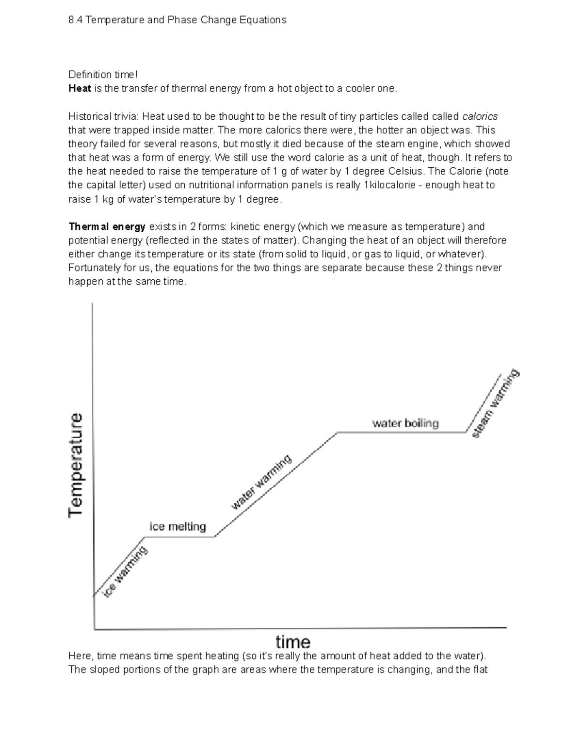 8.4 Temperature and Phase Change Equations - 8 Temperature and Phase ...