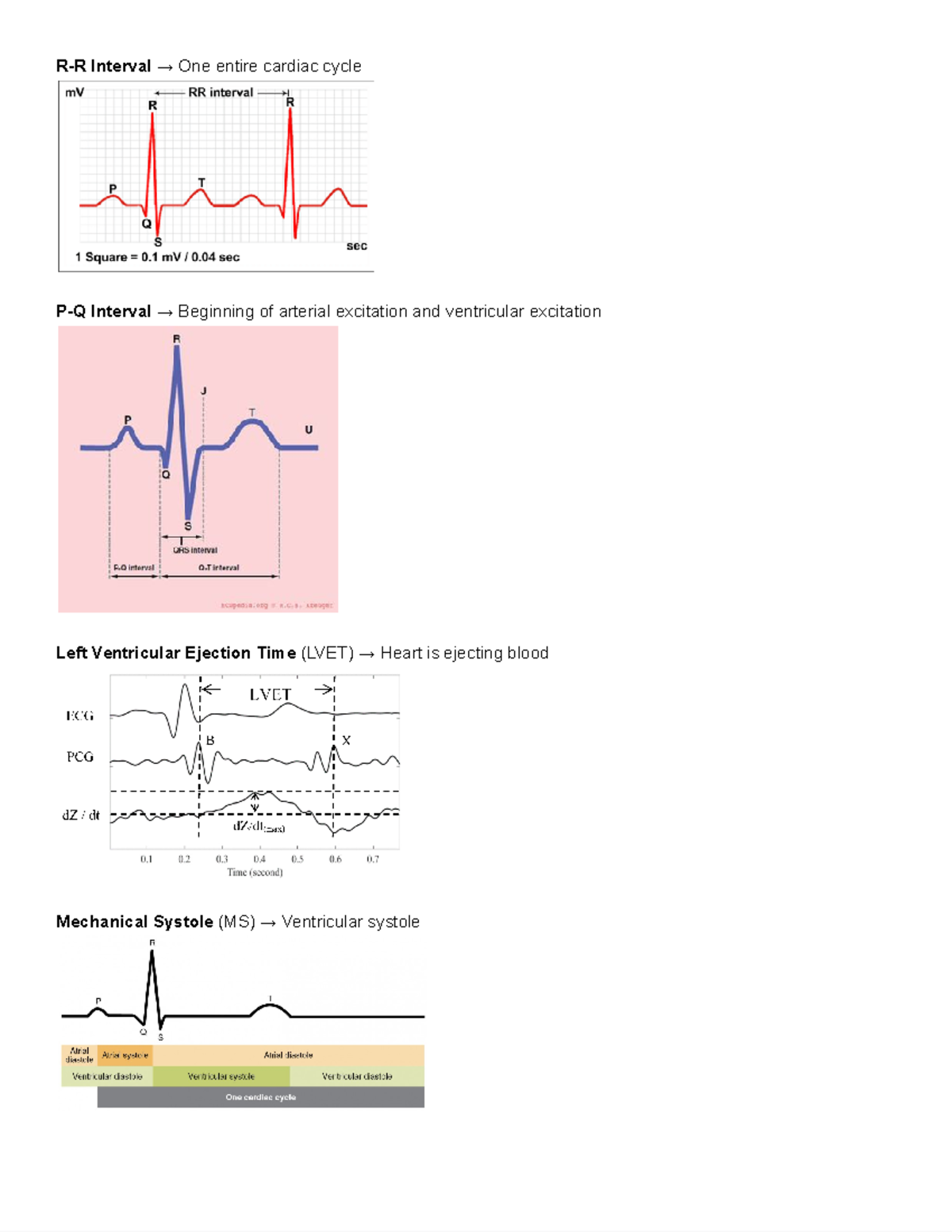 Arterial Pressure Pulse and Heart Sounds - Google Docs - R-R Interval → ...