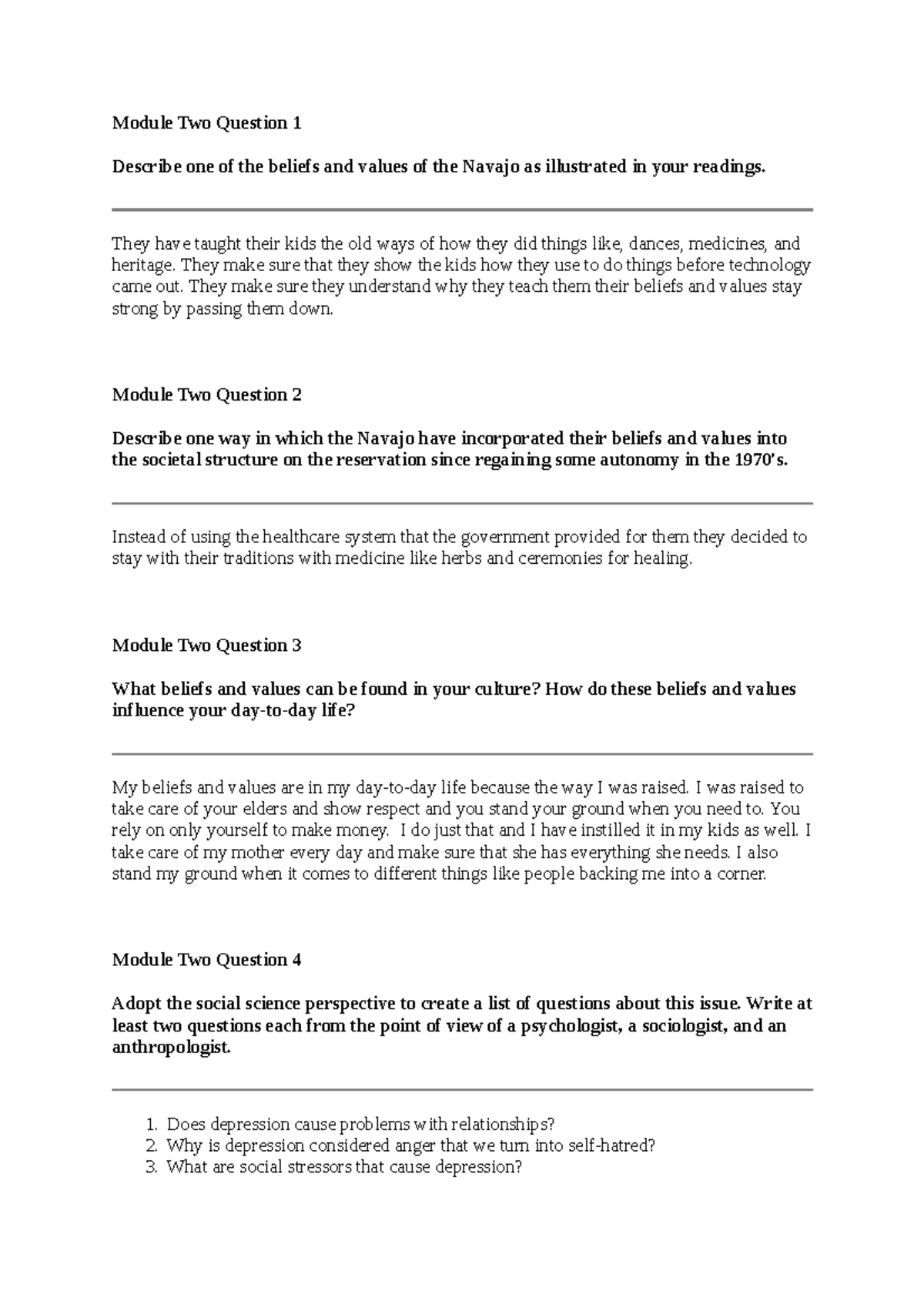Shanon Mc Grew SCS 200 Applied Social Sciences - Module Two Question 1 ...