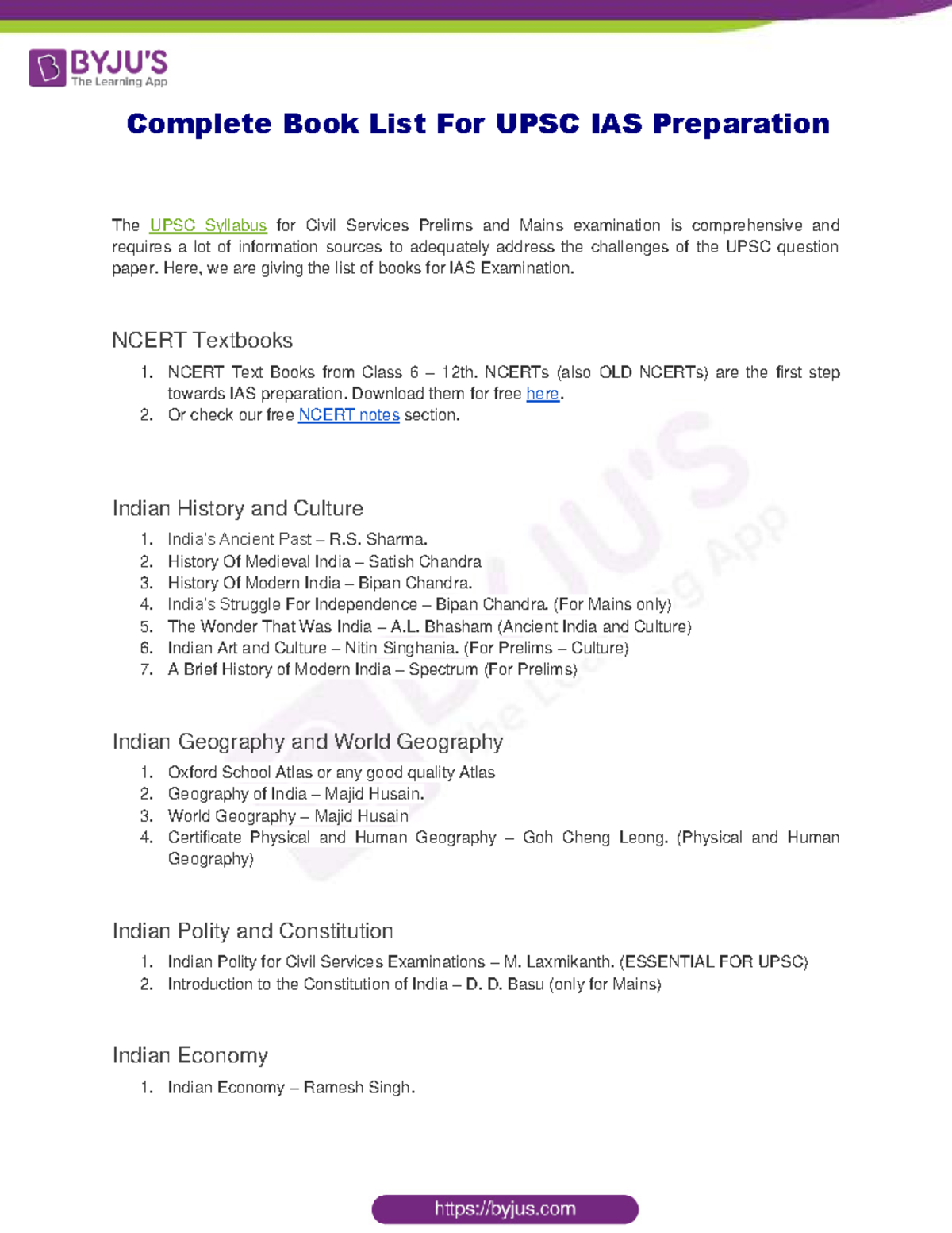 UPSC Books List PDF - dcv,m,vxn,cvnv, - Complete Book List For UPSC IAS ...