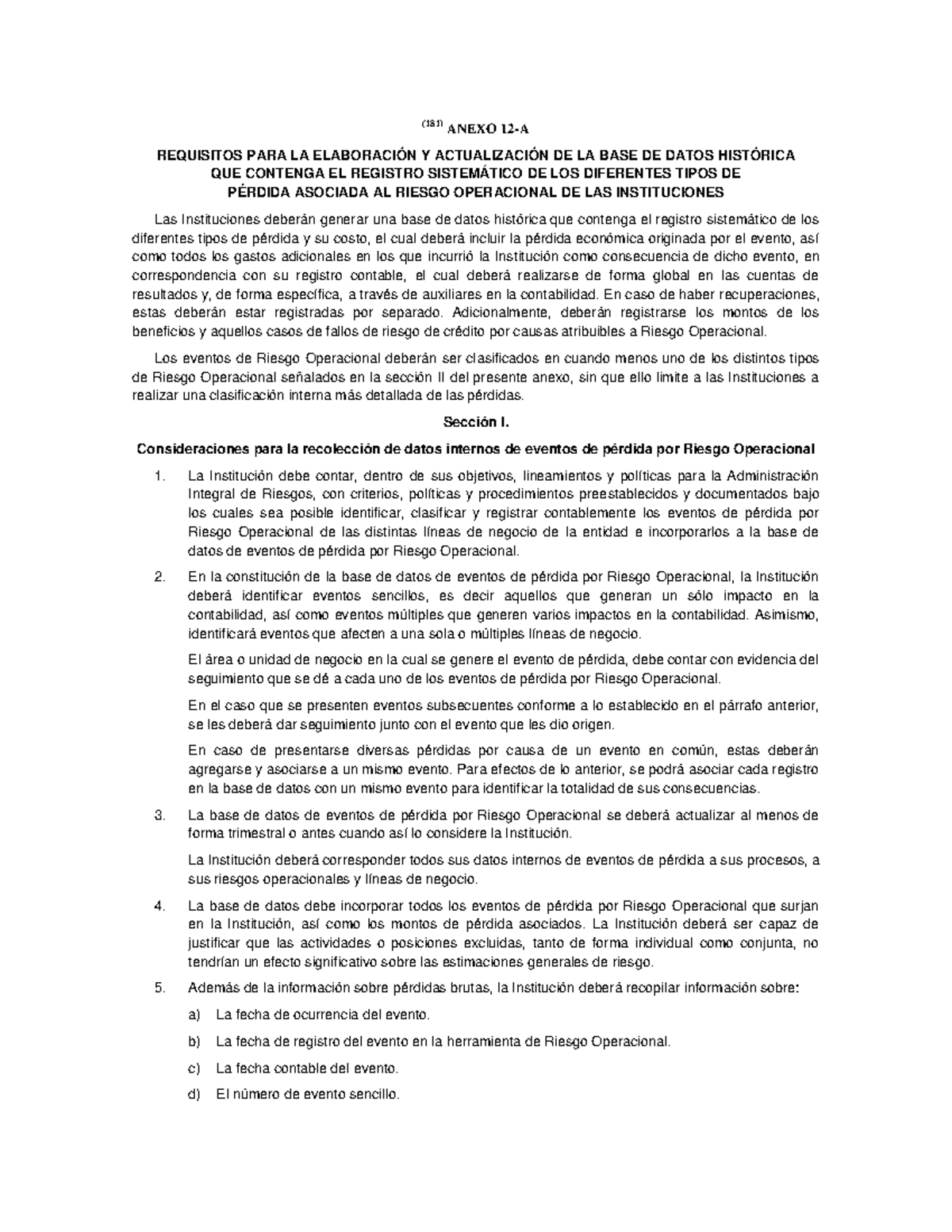 Anexo 12-A CUB - Circular única de bancos México - (181) ANEXO 12-A ...