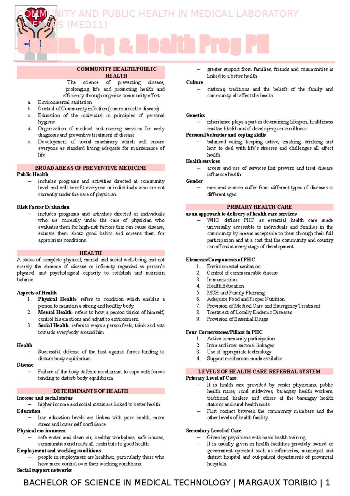 6 Community Organization and Health Program - COMMUNITY AND PUBLIC ...