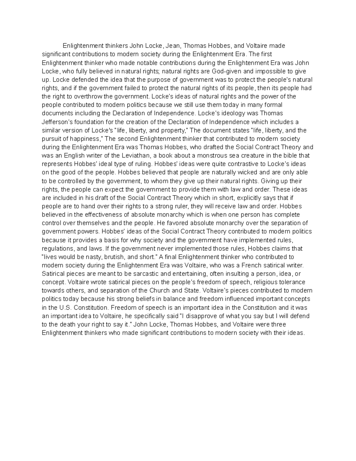 Lira Enlightenment Thinkers - Enlightenment thinkers John Locke, Jean ...