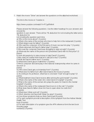 [Solved] True or False questions for mental health nursing - mental ...