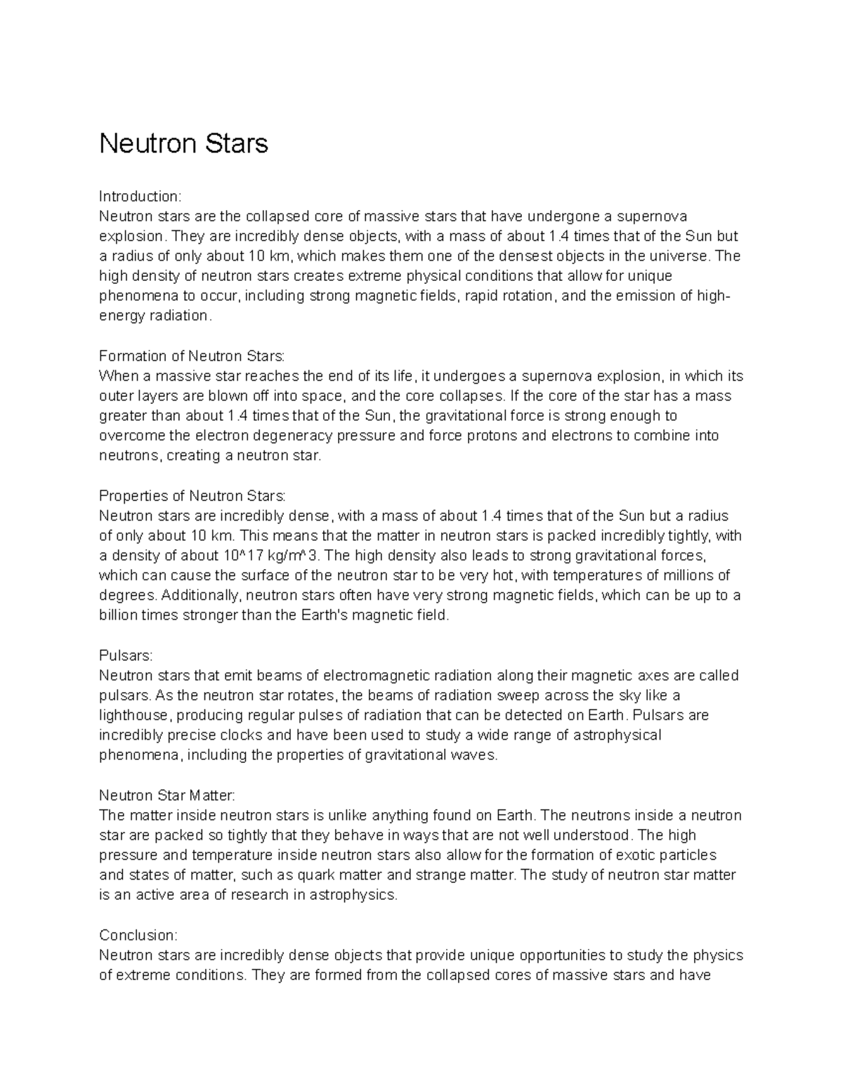 General Physics III (PHY-2040) Lecture 54 - Neutron Stars - Neutron ...