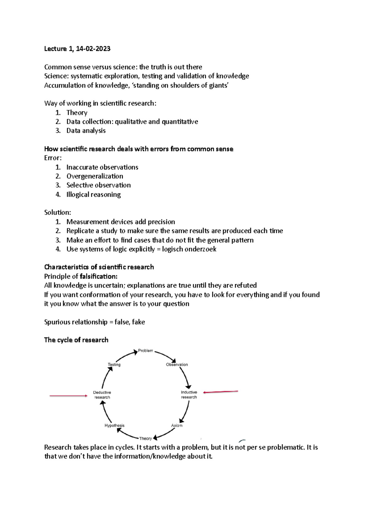 SOC3 - designing social research - Lecture 1, 14-02- Common sense ...