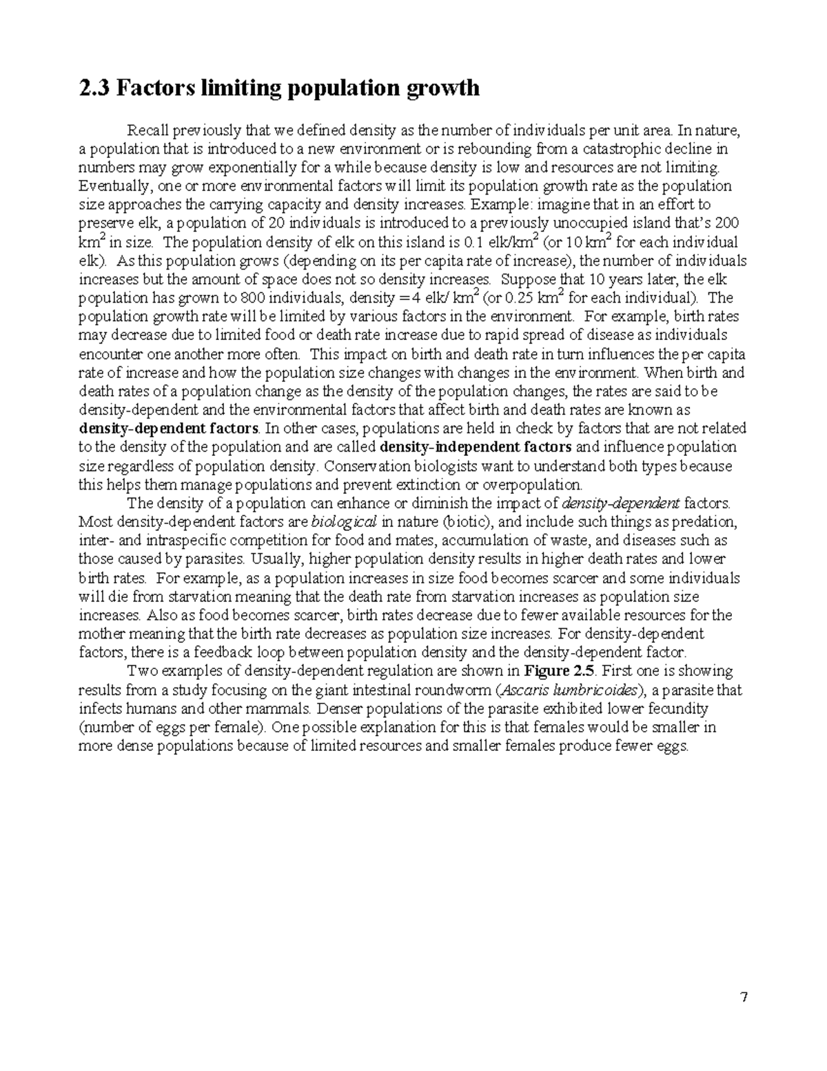 Factors limiting population growth - In nature, a population that is ...