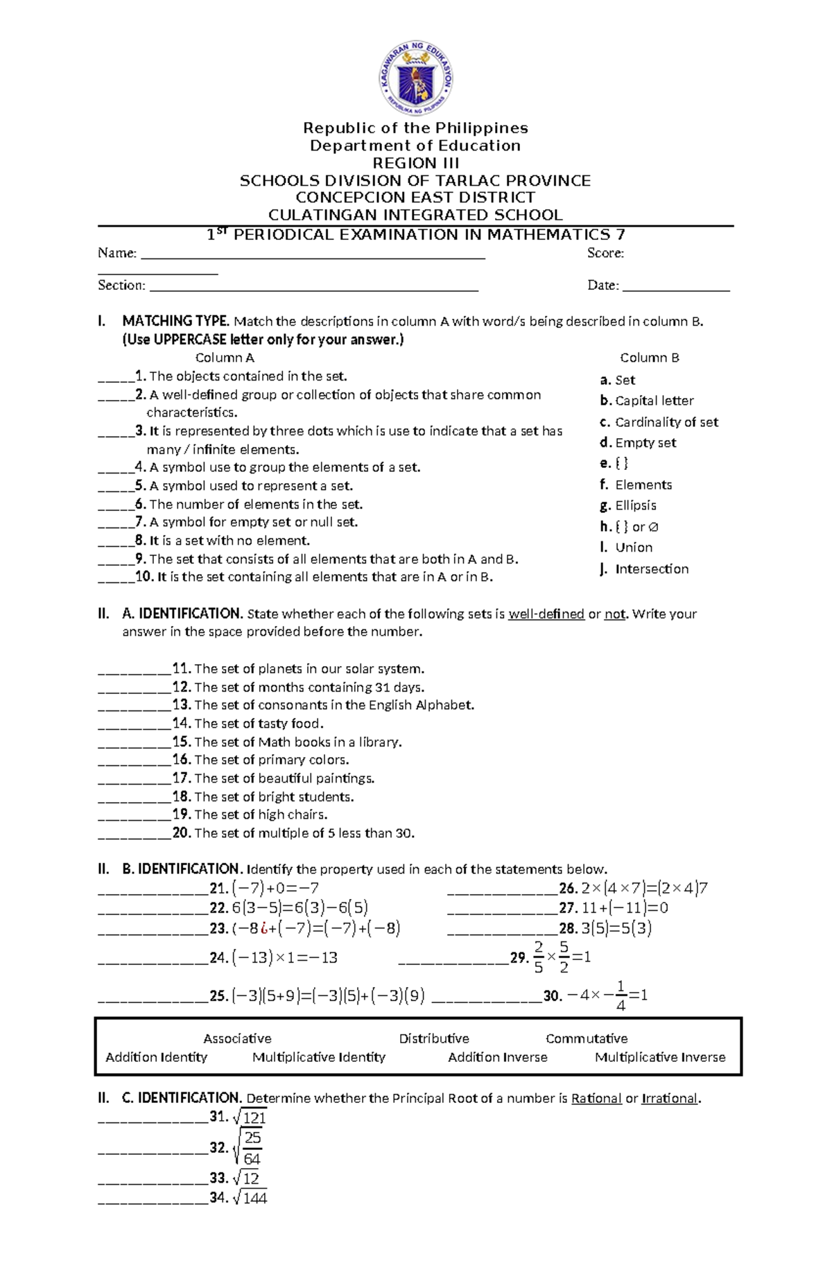 MATH 7 - Q1 - Use correct and appropriate multi-media resources when ...