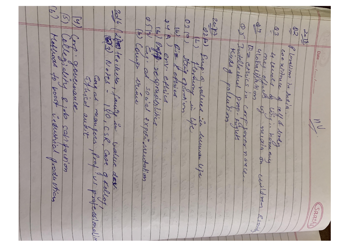 important questions - Human Values and Professional Ethics II - Studocu