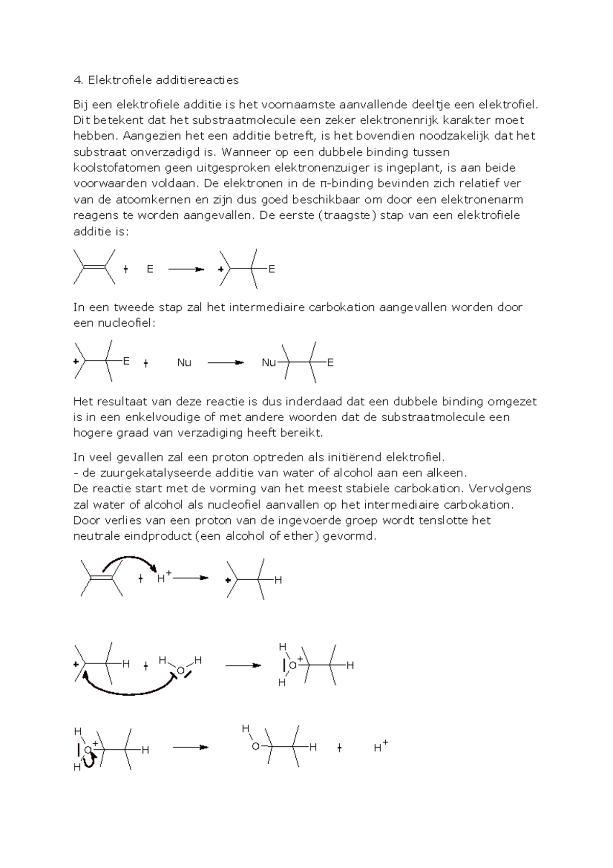 Additiereacties 2023 - oefeningen - Elektrofiele additiereacties Bij ...