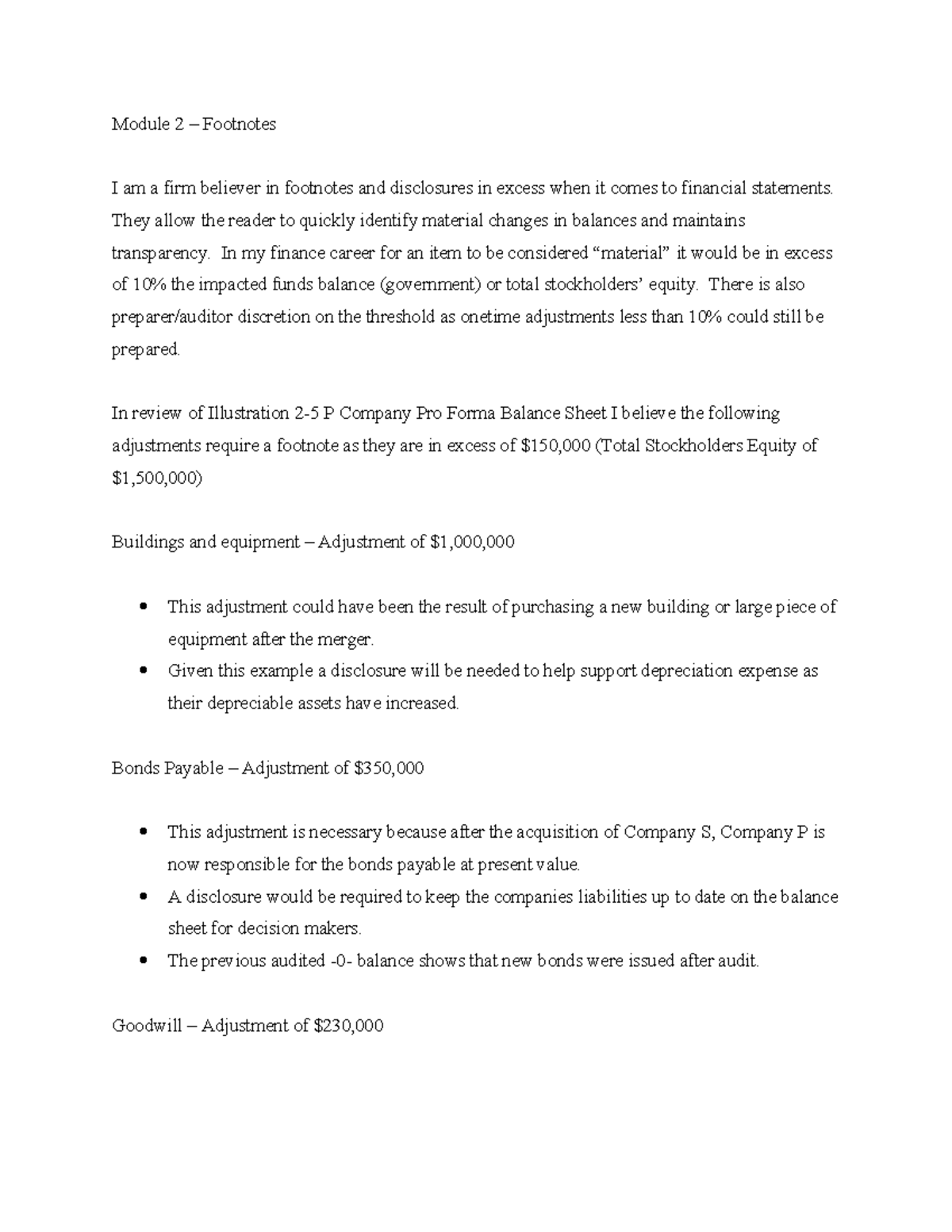 Module 2 - Footnotes - Module 2 – Footnotes I am a firm believer in ...