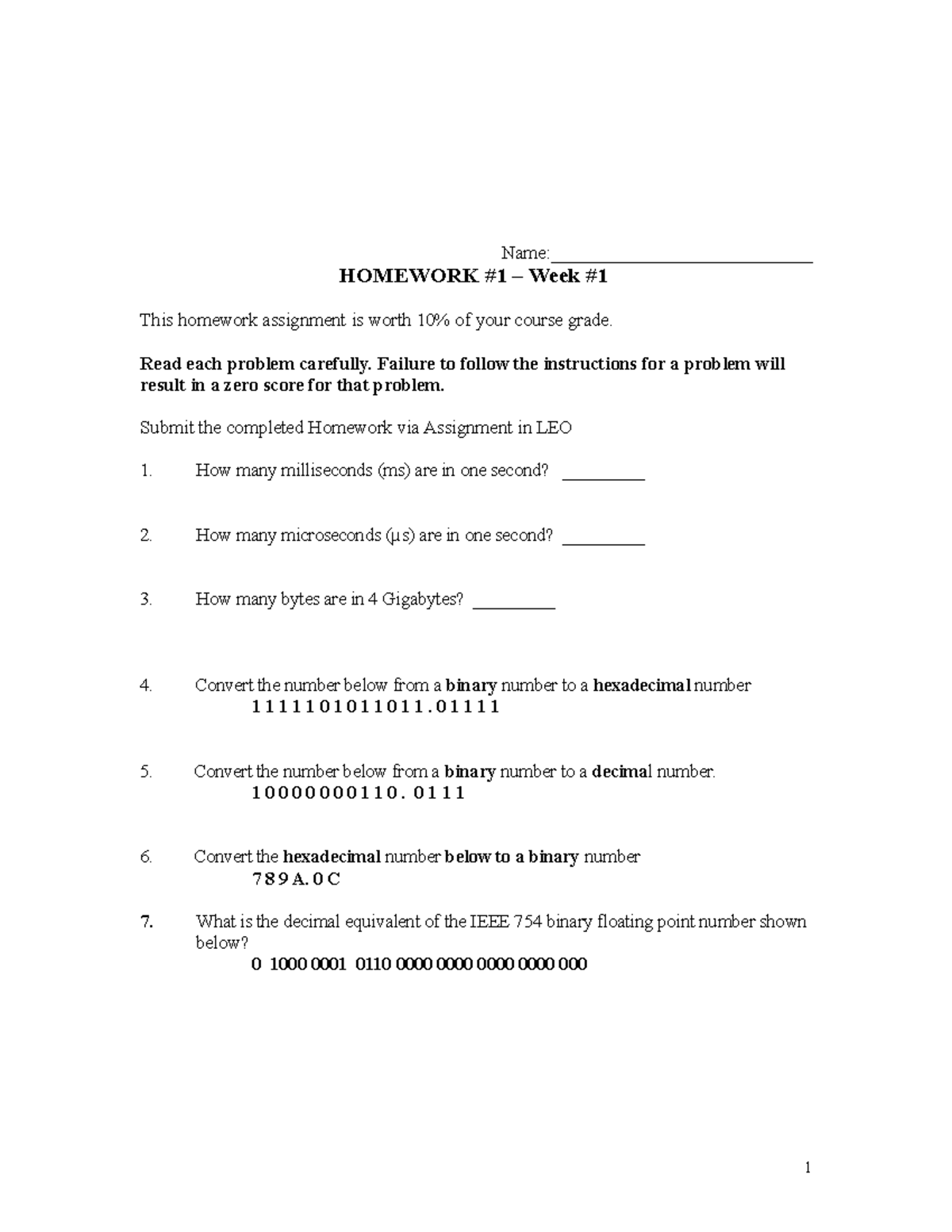 C310-HW1 NT - HW1 Questions - HOMEWORK Week This homework assignment is ...