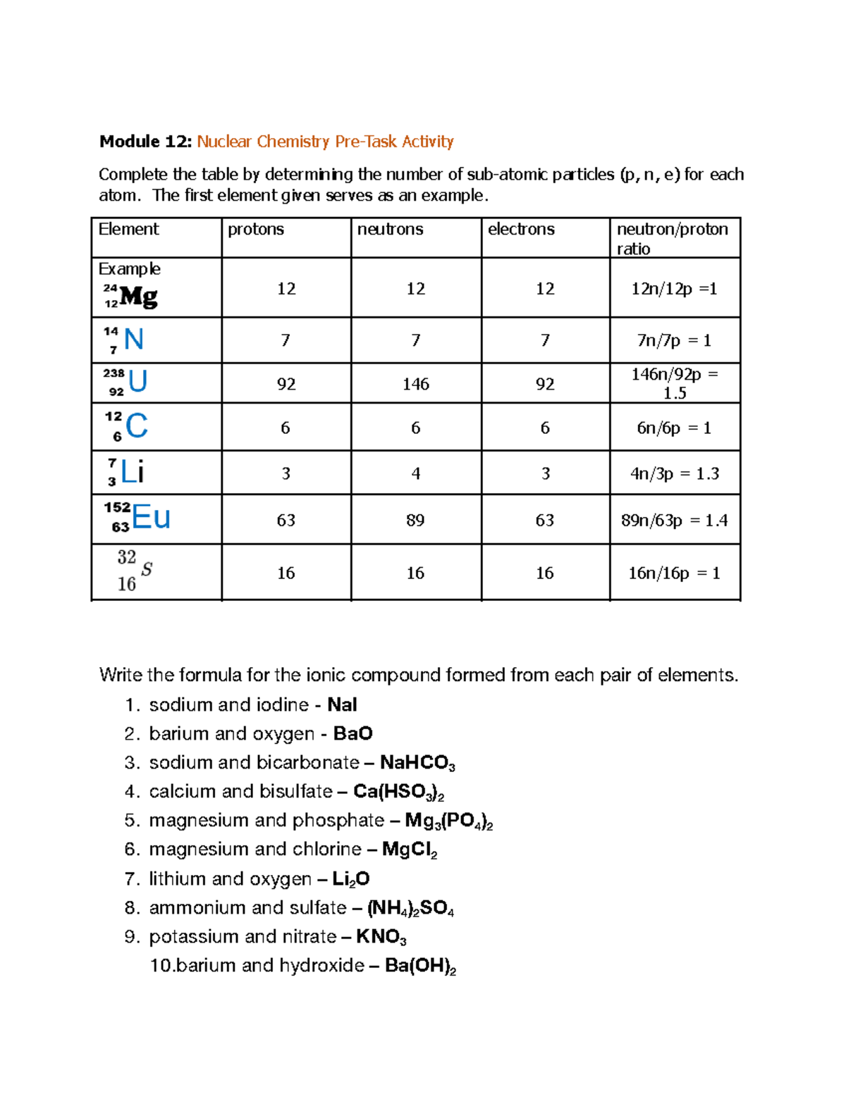 Module 12 - Lecture notes 3 - Module 12: Nuclear Chemistry Pre-Task ...
