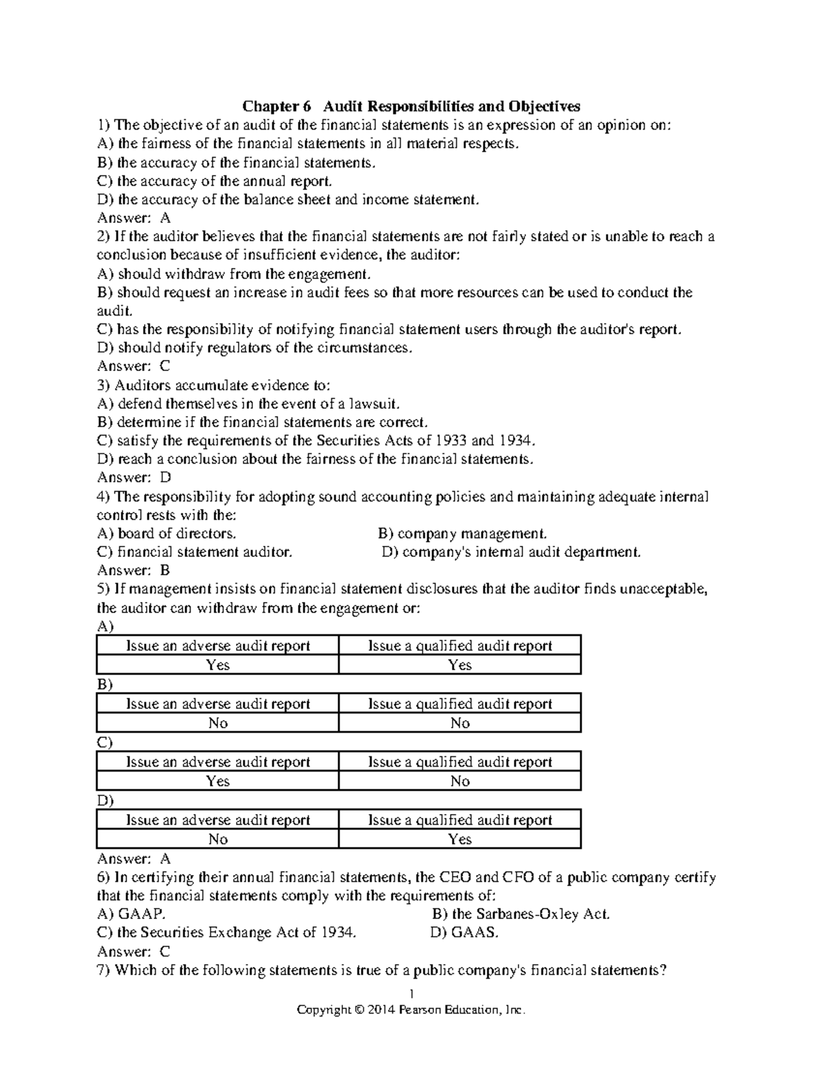 28. Chapter 6 Audit Responsibilities AND OBJ - 1 Chapter 6 Audit ...