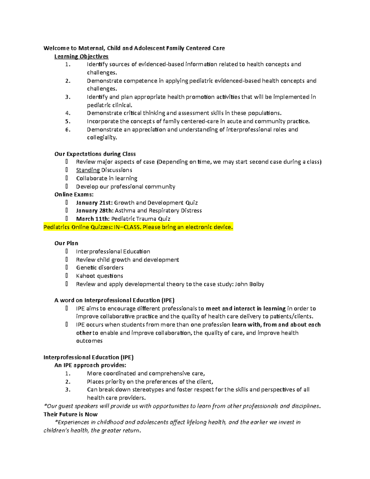 2. Jan 4th Intro to Peds 2019 Saskatoon Web file - Welcome to Maternal ...