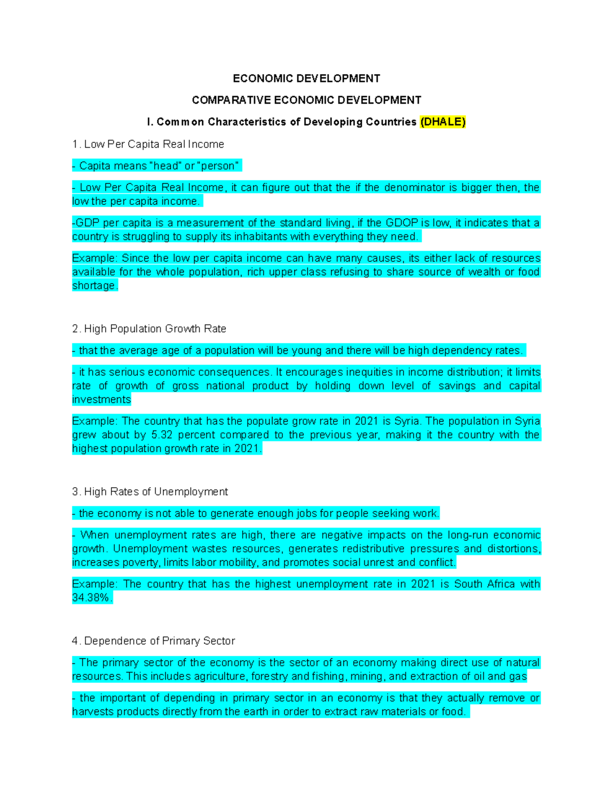Economic Development Chapter 2: Comparative- Economic- Development 1 ...