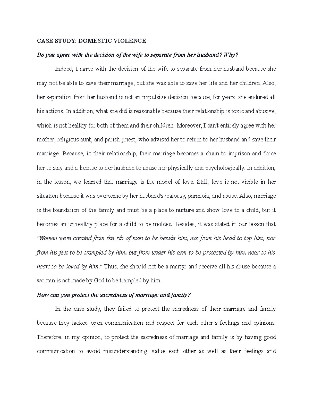 @itsmee 0316 Case Study Domestic Violence - CASE STUDY: DOMESTIC ...