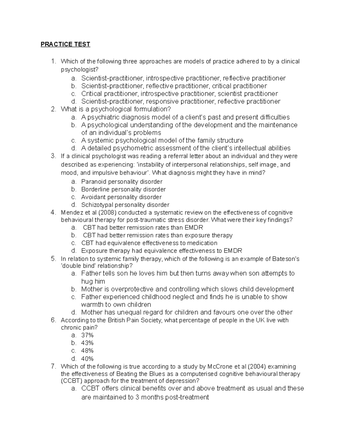 Practice MCQs - PRACTICE TEST 1. Which of the following three ...