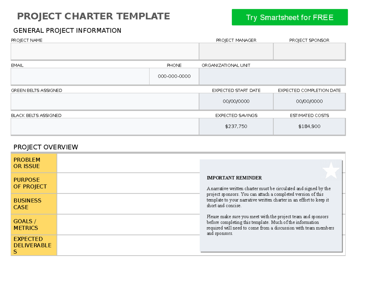 IC-Project-Charter-8556 WORD - PROJECT CHARTER TEMPLATE GENERAL PROJECT ...