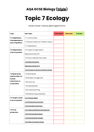 FREE- Sample-Topic-3 - GCSE TOPIC grade 9 notes sample NOT THE WHOLE ...