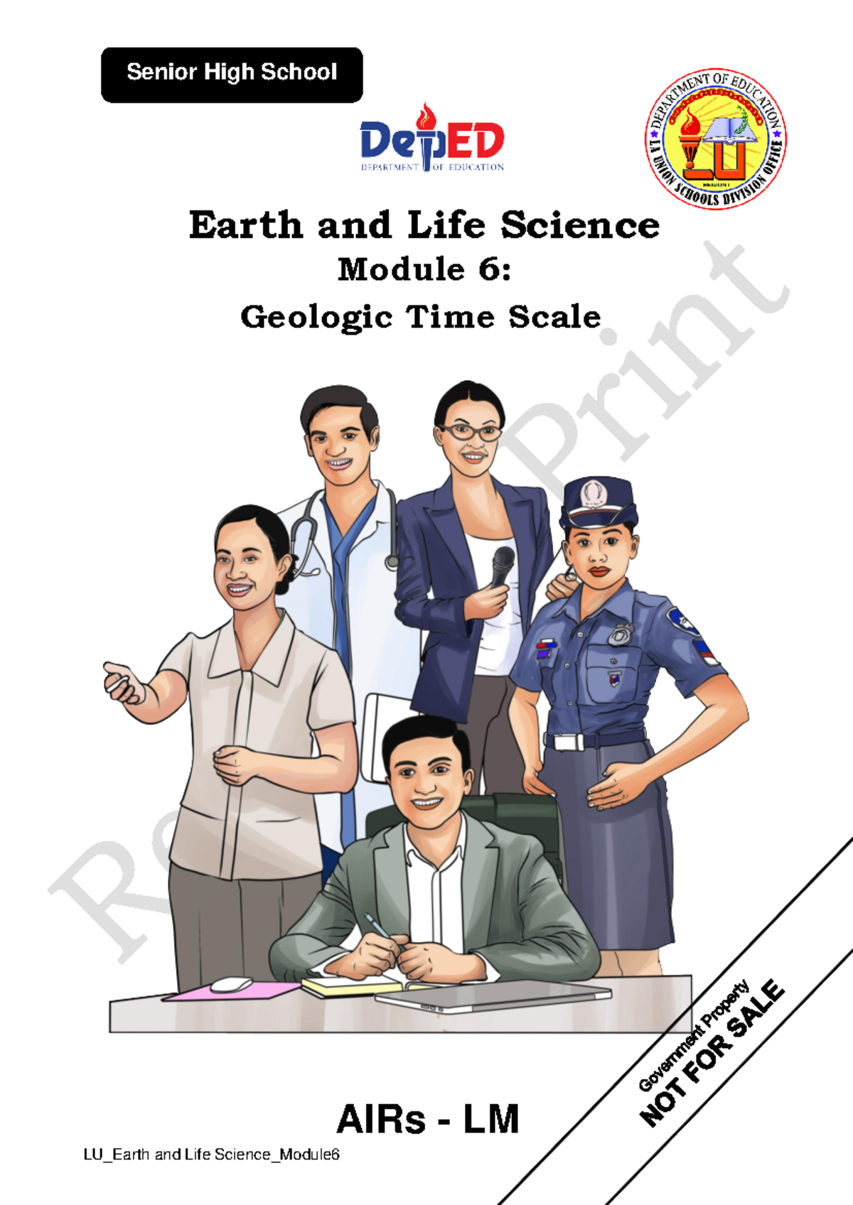 Earth and Life Science M6 - 1 Earth and Life Science Module 6: Geologic ...
