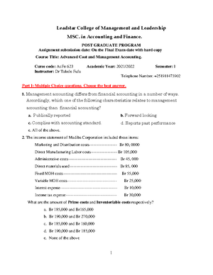 NBE Directive - financial accounting - Studocu