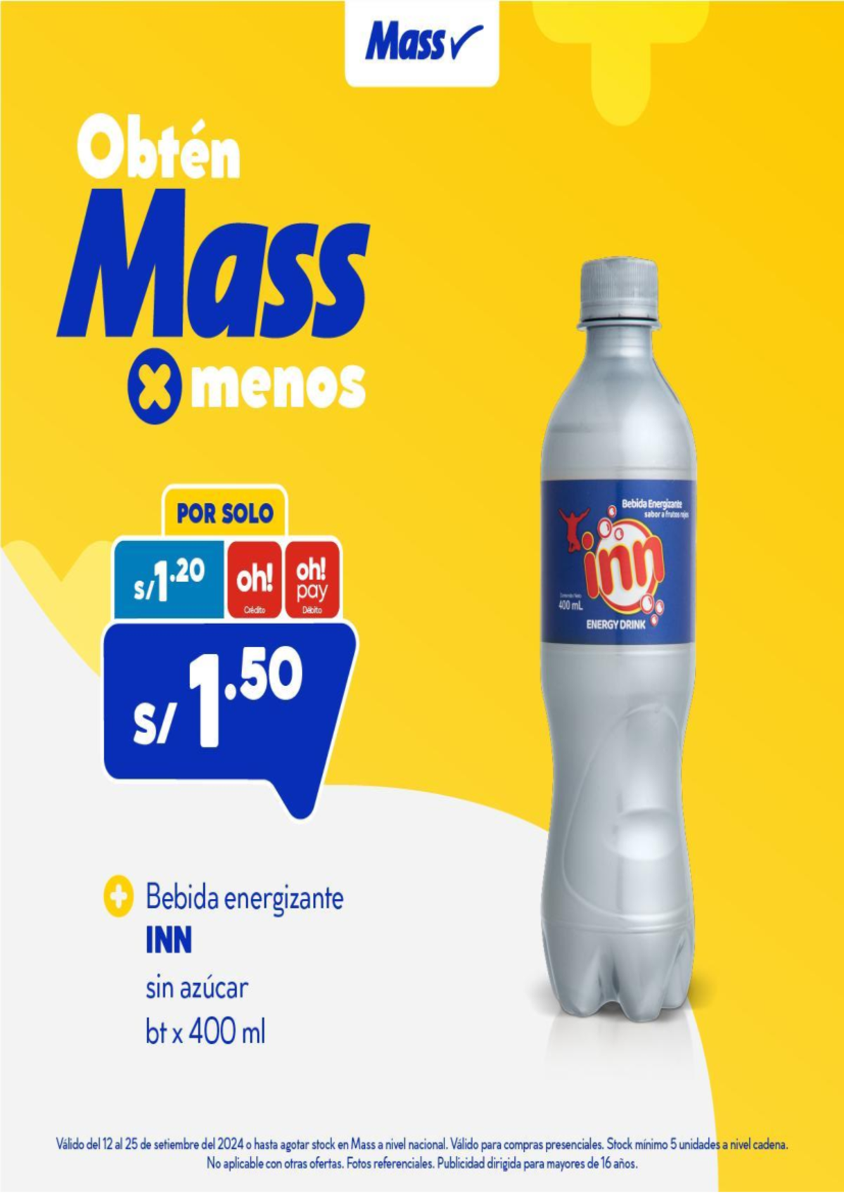 Cajero Vendedor Manuel 2 - Mass Obtén Mass x menos Bebida Energizante ...