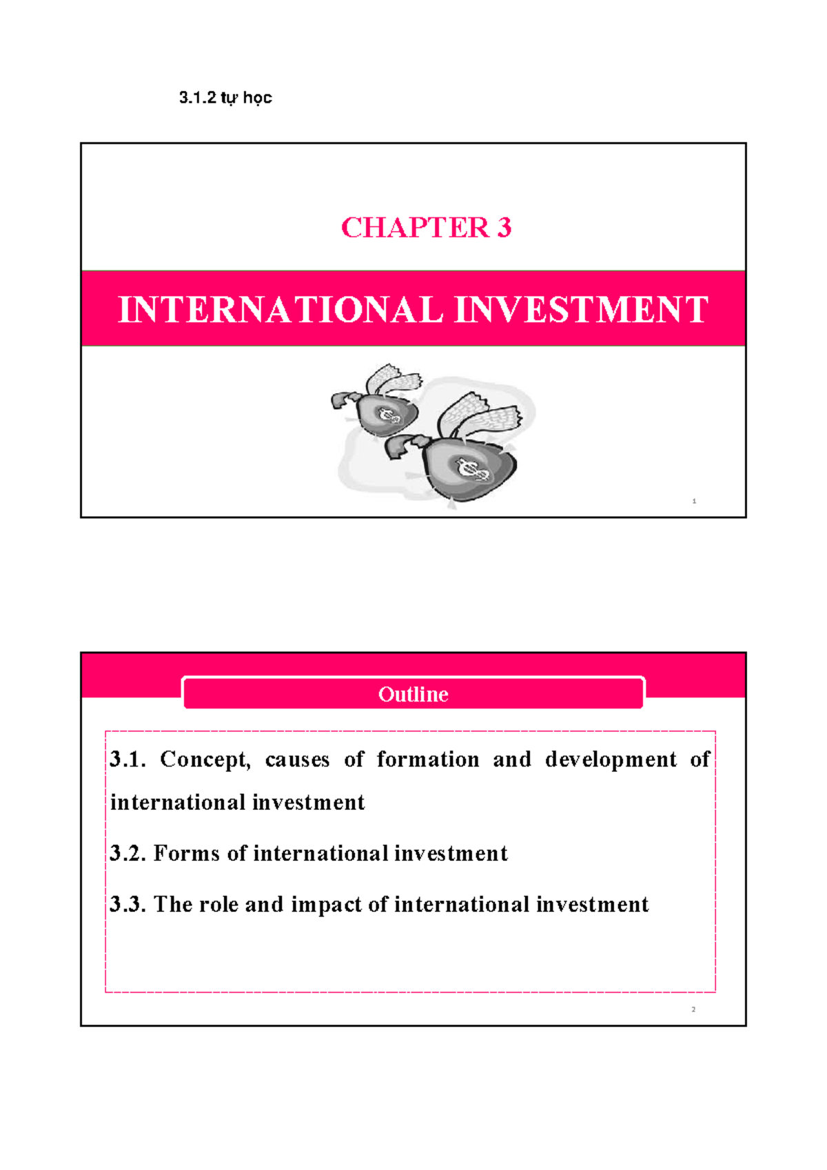 C3 IERs 2024 SV - slide c3 - INTERNATIONAL INVESTMENT CHAPTER 3 1 Outline 3. Concept, causes of ...